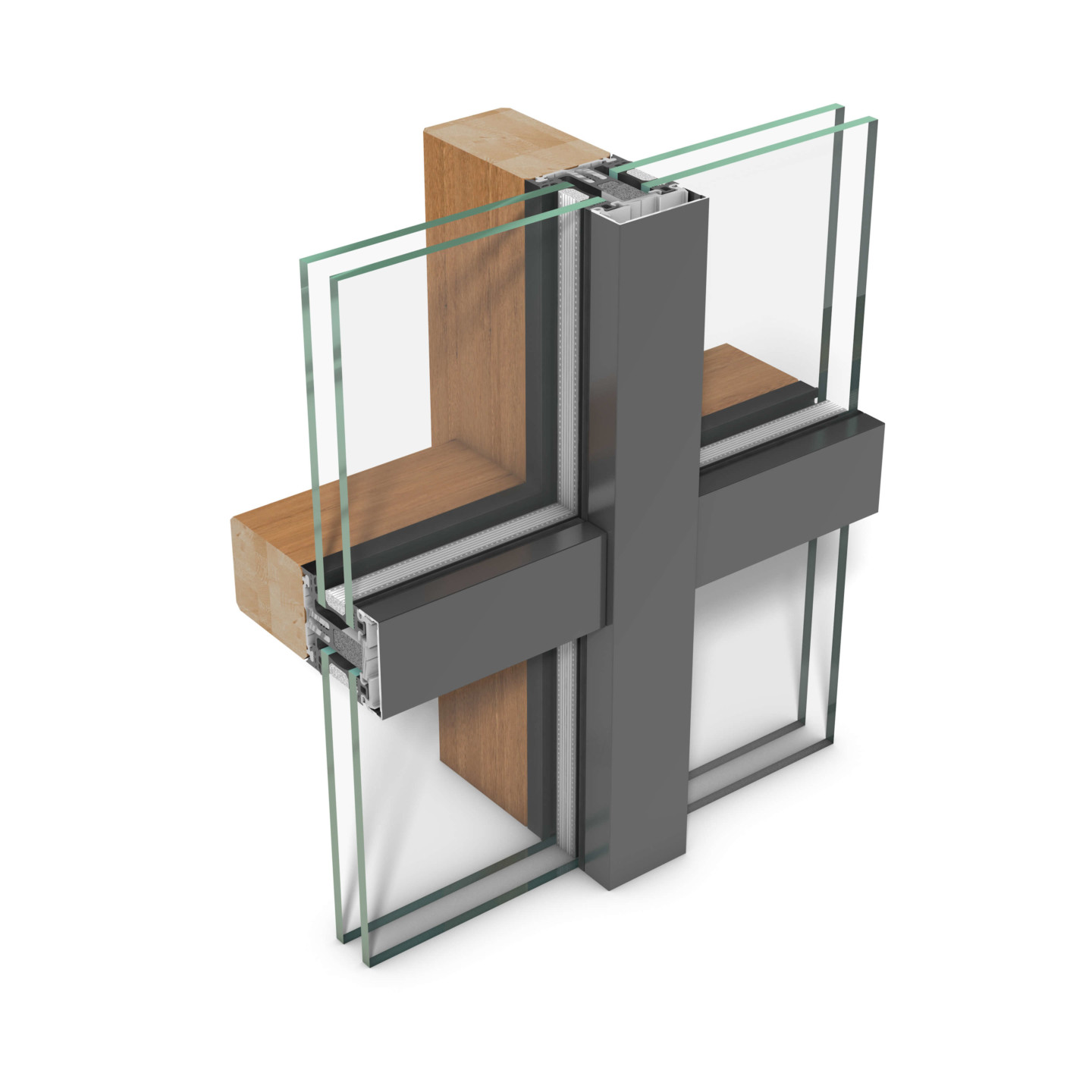 rp tec 50-1 - mullion-transom add-on curtain wall / RP Technik