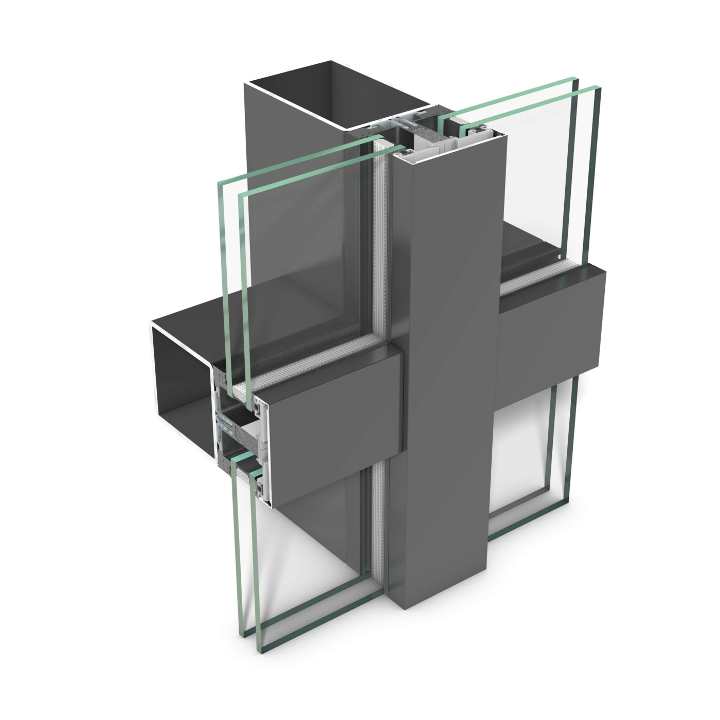 rp tec 80-1 - mullion-transom add-on curtain wall / RP Technik